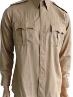 China Classic Khaki Officer's Dress Uniform Set - 45% Wool 55% Polyester Blend, Sizes XS-4XL, MOQ 2000 Pieces for sale