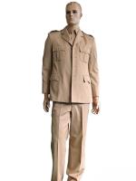 China Khaki Military Dress Uniform Set 45% Wool Blend 3-Piece Ensemble XS-4XL Sizes 2000 MOQ for sale