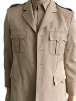 China Khaki Military Dress Uniform Set 45% Wool Blend 3-Piece Ensemble XS-4XL Sizes 2000 MOQ for sale