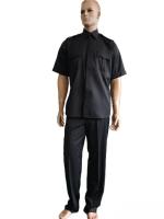 China Black Ceremonial Uniform Set with 45% Wool Blend - Short Sleeve Shirt & Trousers in XS-4XL Sizes for sale