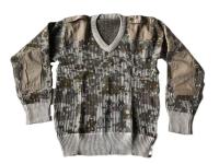 China Tactical V-Neck Knit Sweater 16GG Cotton Military Jacket 1.3kg Weight XS-4XL Sizes for sale