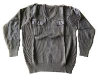 China Tactical V-Neck Knit Sweater 16GG Cotton Military Jacket 1.3kg Weight XS-4XL Sizes for sale