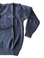 China Tactical V-Neck Knit Sweater 16GG Cotton Military Jacket 1.3kg Weight XS-4XL Sizes for sale