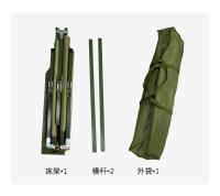 China Military Style Camp Bed 187x66cm with 100kg Capacity - Portable Outdoor Tactical Sleeping Cot for sale
