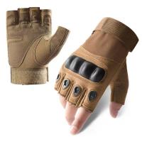 China Hard Knuckle Combat Half Finger Tactical Gloves - Shock Resistant, 0.3kg Weight, S-XXL Size Range for Hiking and Shooting for sale