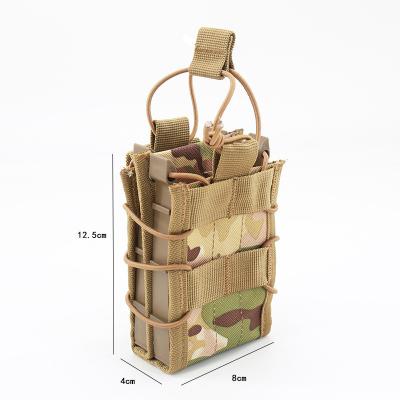 China Tactical Magazine Pouch 12.5x8x4cm with MOLLE System - 600D Polyester Construction for Outdoor Shooting Activities for sale