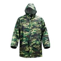 China Military Style Waterproof Rain Poncho - 300g Weight, XS-4XL Sizes, Polyester PU Coating for Security & Outdoor Use for sale