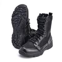 China Black Marine Military Boots Ultra Light Combat Tactical Footwear EU 37-46 Size Range 1.7kg Weight for sale