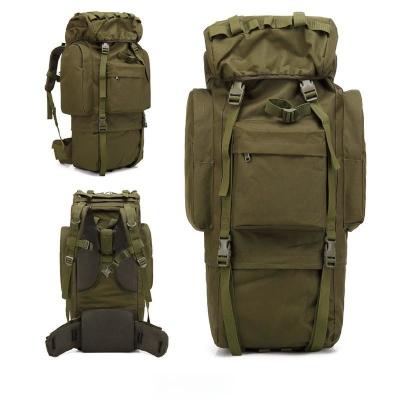China 65L Camouflage Tactical Backpack with MOLLE System - 75x35x25cm Military Grade 900D Oxford Material for sale