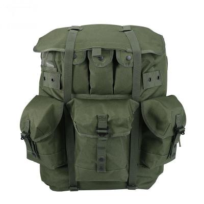 China Iron Frame Olive Green Tactical Backpack 55L Capacity 58x42x33cm Outdoor Military MOLLE System for sale