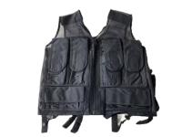 China Black MOLLE Tactical Vest with Zippers and Buttons - 1.5kg Weight, Customizable Sizes and Colors for Military and Outdoor Use for sale