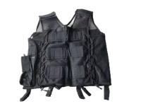 China Black MOLLE Tactical Vest with Zippers and Buttons - 1.5kg Weight, Customizable Sizes and Colors for Military and Outdoor Use for sale