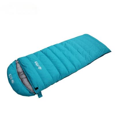 China White Goose Down Sleeping Bag 210×80×50cm 4 Season Outdoor Camping with 150kg Capacity for sale