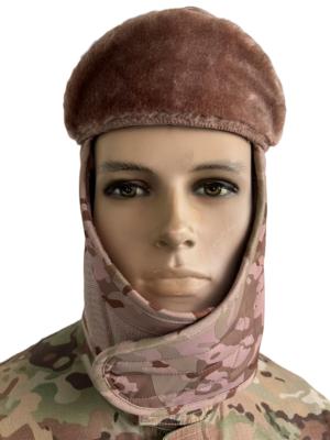 China Windproof Camouflage Military Cap with Fur Lining - 56-62CM Head Circumference, 0.2kg Weight for Winter Hunting for sale