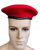 China Custom Military Beret 57cm Head Circumference Tactical Red Cap for sale