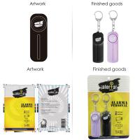 China Lightweight Mini Personal Panic Alarm Devices , 49g Self Defense Alarm Keychain for sale
