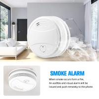 China Wireless Photoelectric Smoke Alarm Detector 90db Decibel With Remote Control for sale