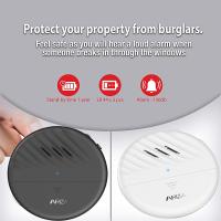 China OEM Round Wireless Vibration Security Alarm , Wireless Glass Break Detector sensor for sale