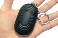 China High Decibel Personal Sound Alarm Keychain Double Click Light Button for sale