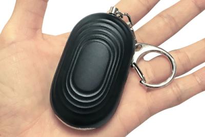 China High Decibel Personal Sound Alarm Keychain Double Click Light Button for sale