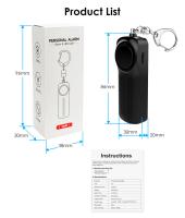China Security personal alarm devices personal aaa battery alarm bell anti rape self defense weapons for sale