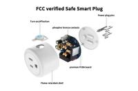 China US Standard 250v 10A Wifi Smart Plug Socket FCC Compatible With Alexa Google for sale