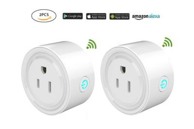 China USA Standard Tuya Wifi Smart Plug Remote Control With Fireproof Material for sale