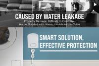 China 113g Waterproof Water Leak Alarm Detector Sensor With Siren Sound for sale