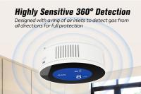 China Tuya Battery Powered Gas Leak Detector Wall Mount ROHS Certificate for sale