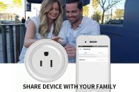 China 68g 220V Wifi Smart Plug Socket Remote Control US Style For Home for sale