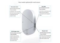 China White ABS Wireless Magnetic Door Security Alarms For Home Window for sale