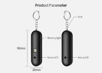 China 20 Lumens 6hrs Alarm Self Defense Keychains 130db Plug Pin for sale