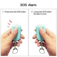 China Personal Security Alarms Keychain 130db For Children Girls with led light Safe Lithium Battery included for sale