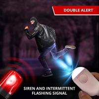 China 130db sound keychain alarm Security self defense weapons Emergency elderly personal alarm with led flashlight for sale