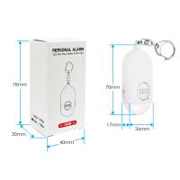China LED Light Personal Siren Alarm Keychain Personal Alarm Safety Device one button SOS for sale