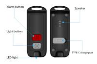 China 130 Decibel DC 5V Sound Alarm Keychain For Children Emergency for sale