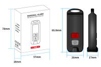 China Rechargeable 150mAh Battery Personal Alarm Keychain For Women for sale