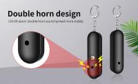 China Safe Sound Personal Alarm Siren Keychain With Led Flashlights For Women Girls Kids Elderly for sale