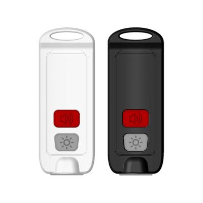 China Lithium Battery Panic Button Women Safety Keychain LED Light 130db Sos for sale