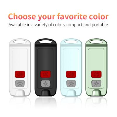 China Waterproof IP66 TYPE C Flashlight Alarm Keychain 135mAh For Kids for sale