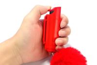 China Pepper Spray Keychain quick release key ring for self defense storage OC Spray Finger Grip free training for sale