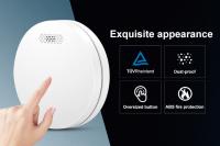 China Ultrathin Home Ssafety 85DB Wireless Interconnected Smoke Alarm Detector With Self Checking for sale