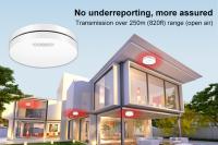 China Interconnected Smoke Alarm Detector Ultra Slim Smoke Sensor 10 Year Lithium Battery for sale