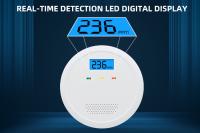 China Home Security Wireless Carbon Monoxide Alarm Detector With LED Display for sale