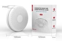 China Tuya Wifi Smart Carbon Monoxide And Smoke Alarm 2 In 1 Detector Sensor for sale