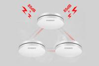 China Wireless Interconnected Smoke Alarm Detector Replaceable Battery Photoelectric Fire Alarm for sale