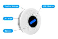 China Combination Smoke And Carbon Monoxide Detector With Display Smoke CO Alarm Detector for sale