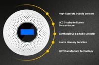 China Combination Smoke And Carbon Monoxide Detector With Display Smoke CO Alarm Detector for sale