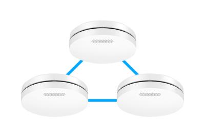 China 10 Year Battery Photoelectric Interlinked Smoke Alarm Battery Powered Smoke Alarm for sale