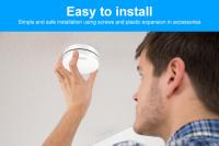 China 10 Year Battery Photoelectric Interlinked Smoke Alarm Battery Powered Smoke Alarm for sale